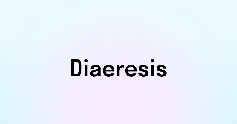 Diaeresis — перевод, транскрипция, произношение и примеры