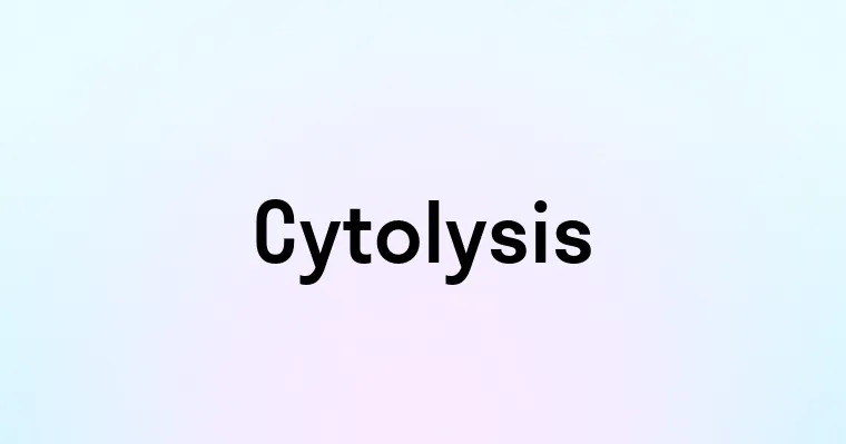 Cytolysis — перевод, транскрипция, произношение и примеры