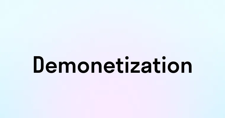 Demonetization — перевод, транскрипция, произношение и примеры