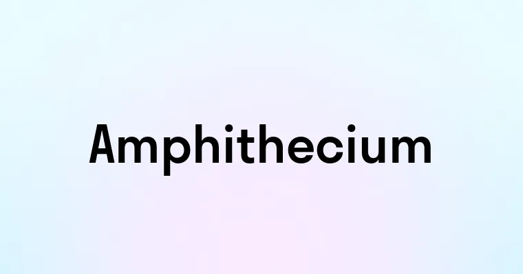 Amphithecium — перевод, транскрипция, произношение и примеры