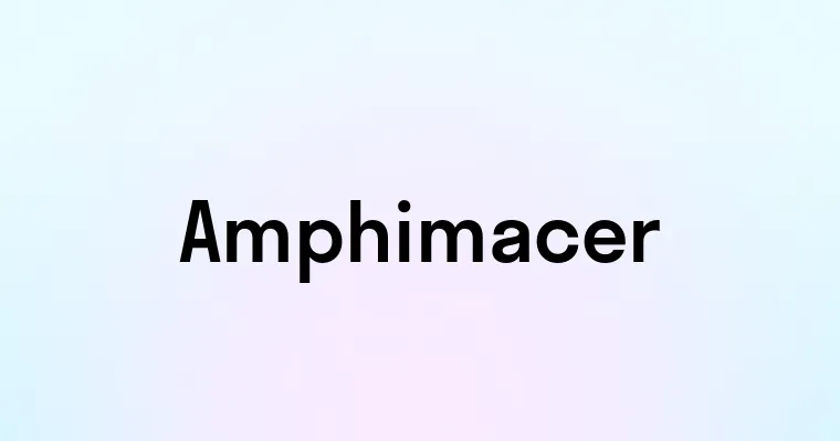 Amphimacer — перевод, транскрипция, произношение и примеры