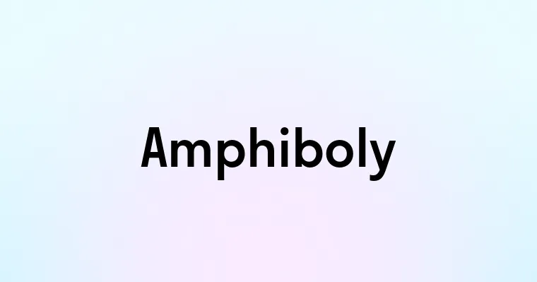 Amphiboly — перевод, транскрипция, произношение и примеры