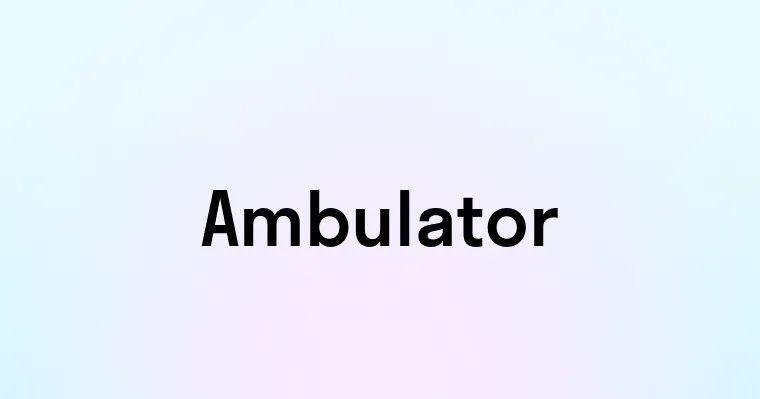 Ambulator — перевод, транскрипция, произношение и примеры