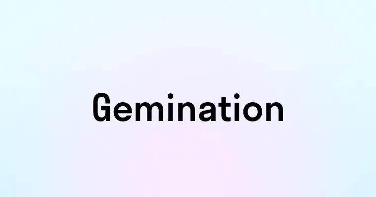 Gemination — перевод, транскрипция, произношение и примеры