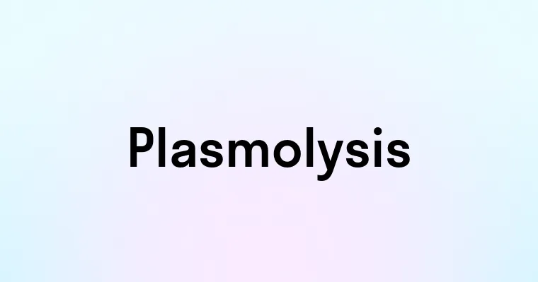 Plasmolysis — перевод, транскрипция, произношение и примеры