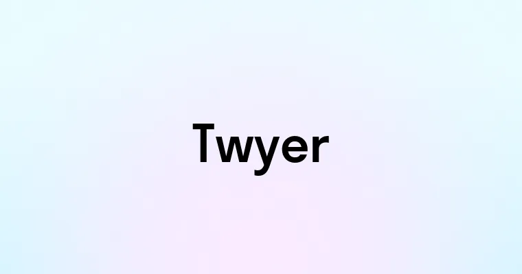 Twyer — перевод, транскрипция, произношение и примеры