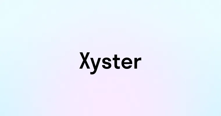 Xyster — перевод, транскрипция, произношение и примеры