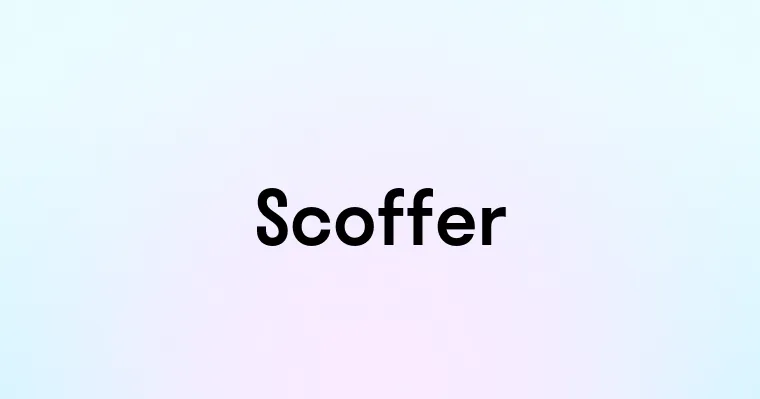 Scoffer — перевод, транскрипция, произношение и примеры