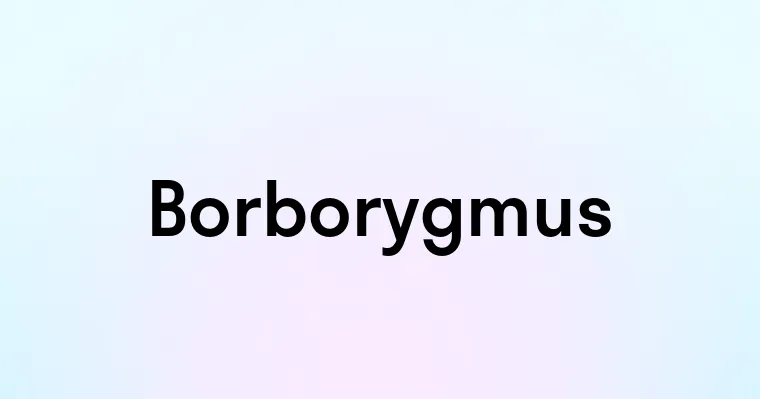 Borborygmus — перевод, транскрипция, произношение и примеры