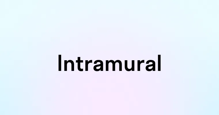 Intramural — перевод, транскрипция, произношение и примеры