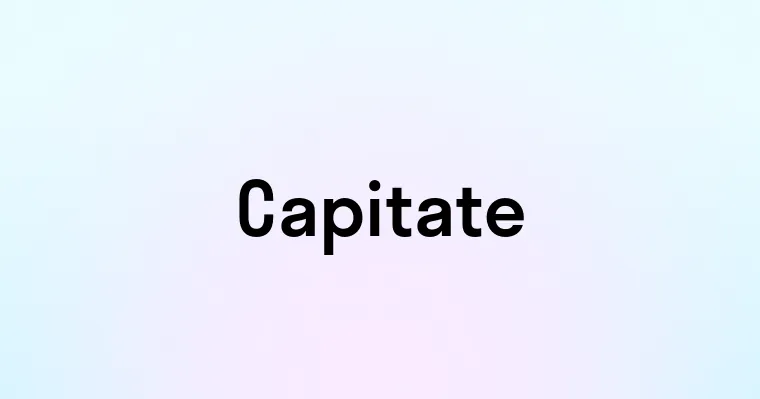 Capitate — перевод, транскрипция, произношение и примеры