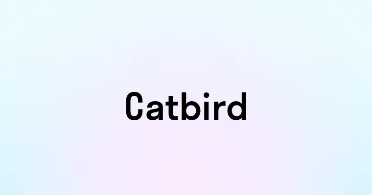 Catbird — перевод, транскрипция, произношение и примеры