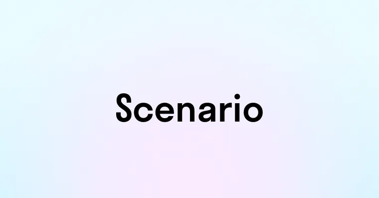 Scenario — перевод, транскрипция, произношение и примеры