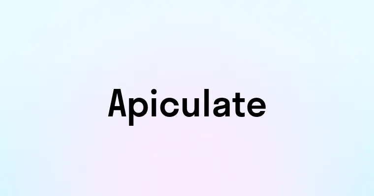 Apiculate — перевод, транскрипция, произношение и примеры