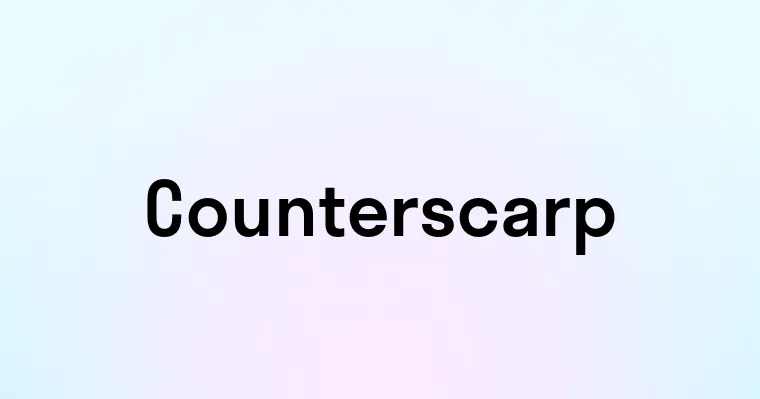 Counterscarp — перевод, транскрипция, произношение и примеры