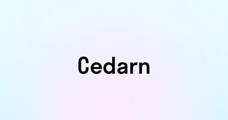 Cedarn — перевод, транскрипция, произношение и примеры