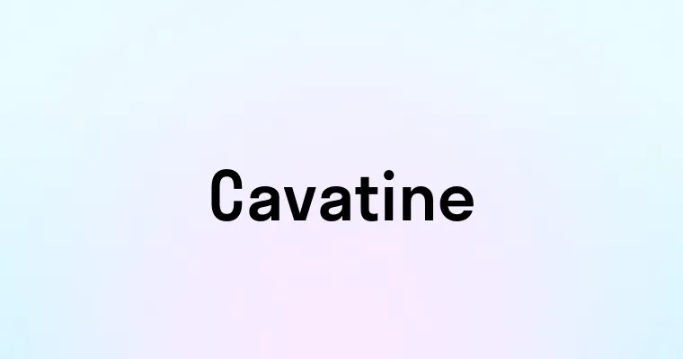 Cavatine — перевод, транскрипция, произношение и примеры
