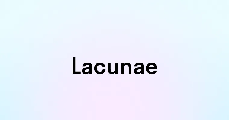 Lacunae — перевод, транскрипция, произношение и примеры