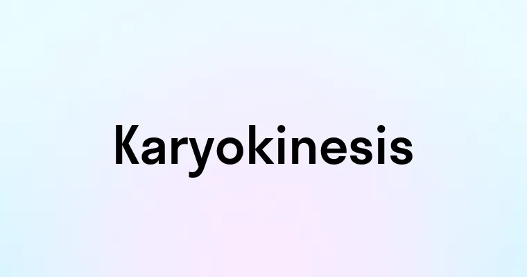 Karyokinesis — перевод, транскрипция, произношение и примеры