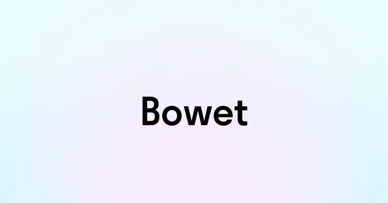 Bowet — перевод, транскрипция, произношение и примеры