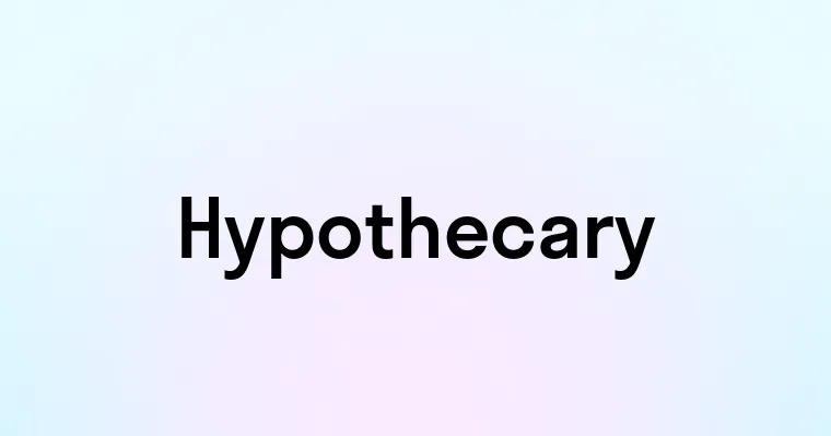 Hypothecary — перевод, транскрипция, произношение и примеры