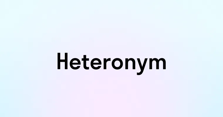 Heteronym — перевод, транскрипция, произношение и примеры
