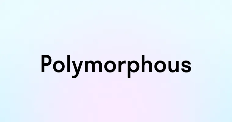 Polymorphous — перевод, транскрипция, произношение и примеры