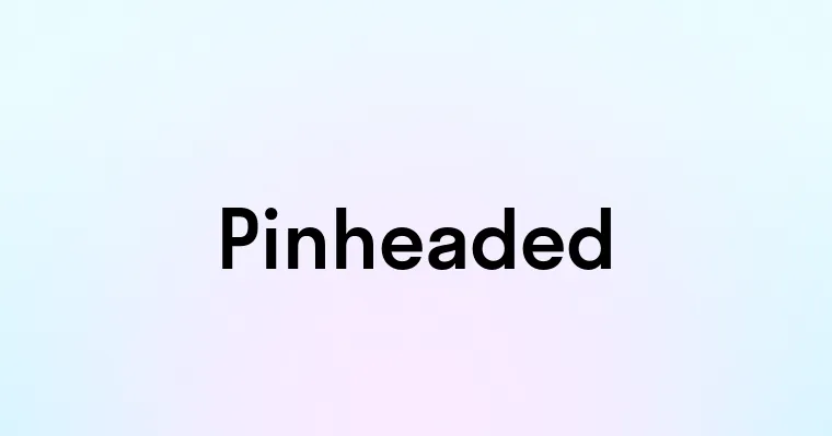 Pinheaded — перевод, транскрипция, произношение и примеры