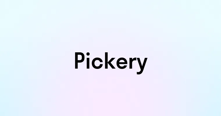 Pickery — перевод, транскрипция, произношение и примеры