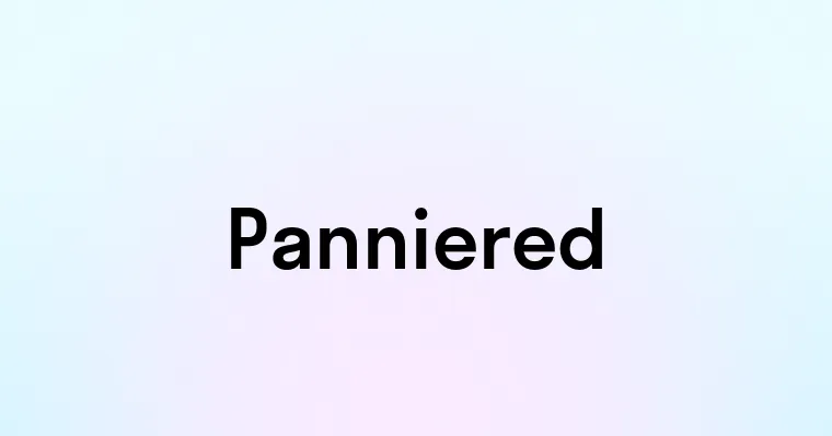 Panniered — перевод, транскрипция, произношение и примеры