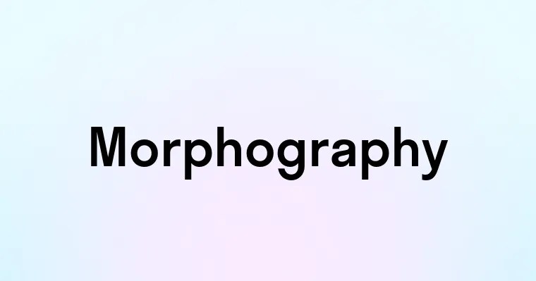 Morphography — перевод, транскрипция, произношение и примеры