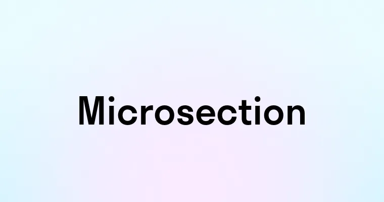 Microsection — перевод, транскрипция, произношение и примеры