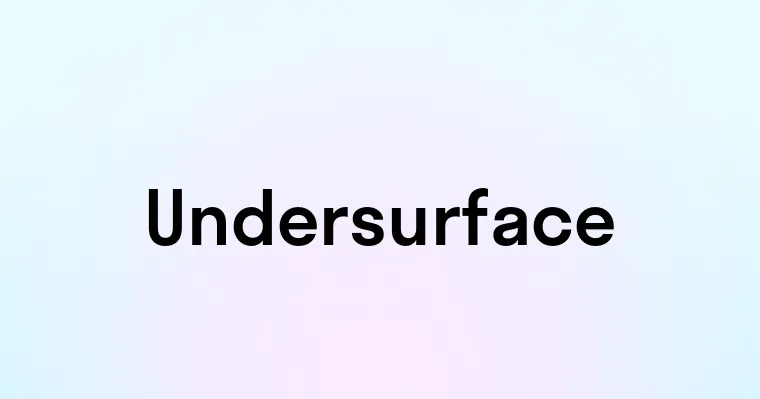 Undersurface — перевод, транскрипция, произношение и примеры