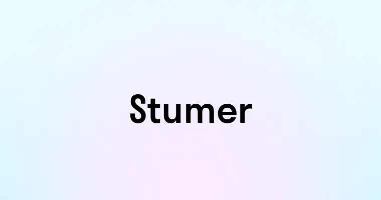 Stumer — перевод, транскрипция, произношение и примеры