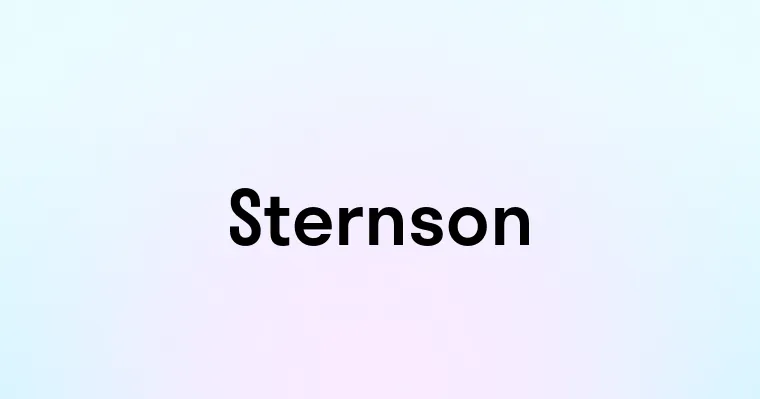 Sternson — перевод, транскрипция, произношение и примеры