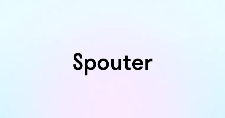 Spouter — перевод, транскрипция, произношение и примеры