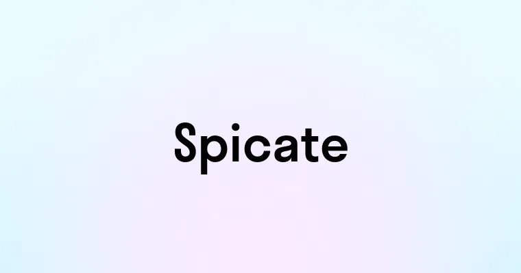 Spicate — перевод, транскрипция, произношение и примеры