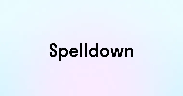 Spelldown — перевод, транскрипция, произношение и примеры