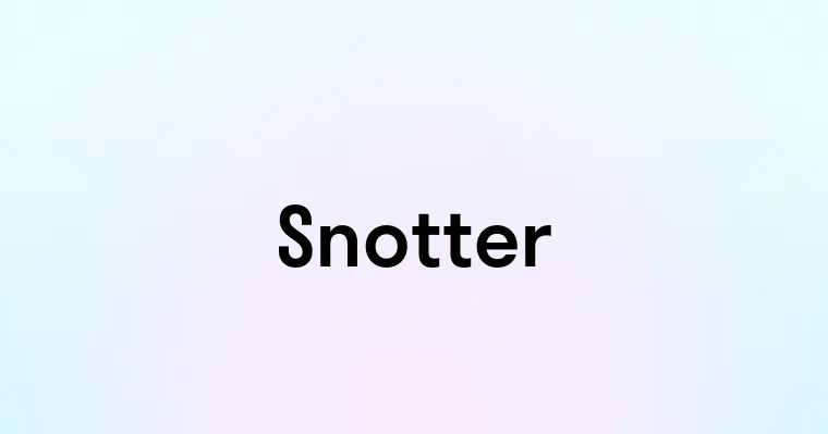 Snotter — перевод, транскрипция, произношение и примеры