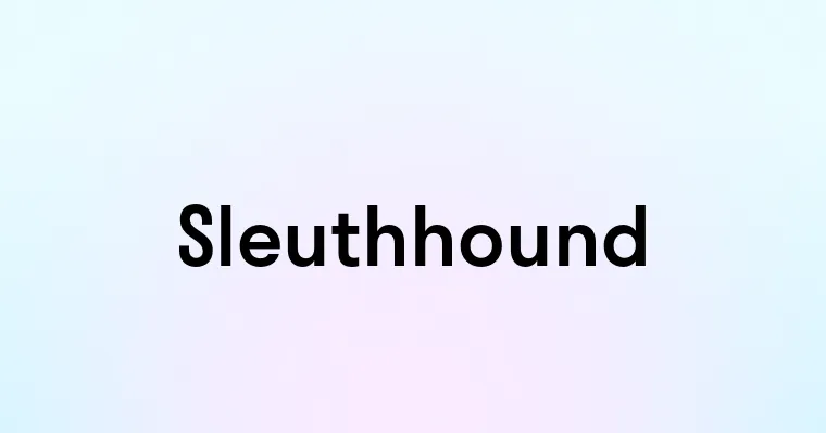 Sleuthhound — перевод, транскрипция, произношение и примеры
