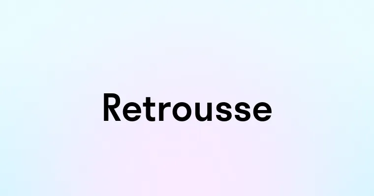Retrousse — перевод, транскрипция, произношение и примеры