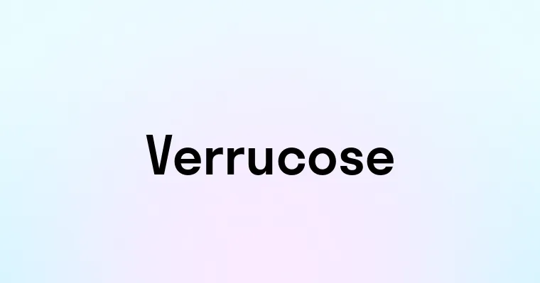 Verrucose — перевод, транскрипция, произношение и примеры