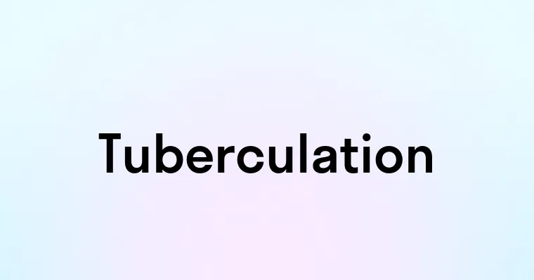 Tuberculation — перевод, транскрипция, произношение и примеры