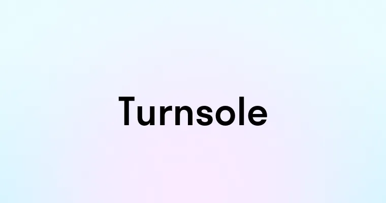 Turnsole — перевод, транскрипция, произношение и примеры
