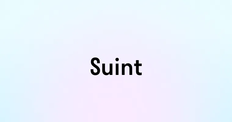 Suint — перевод, транскрипция, произношение и примеры