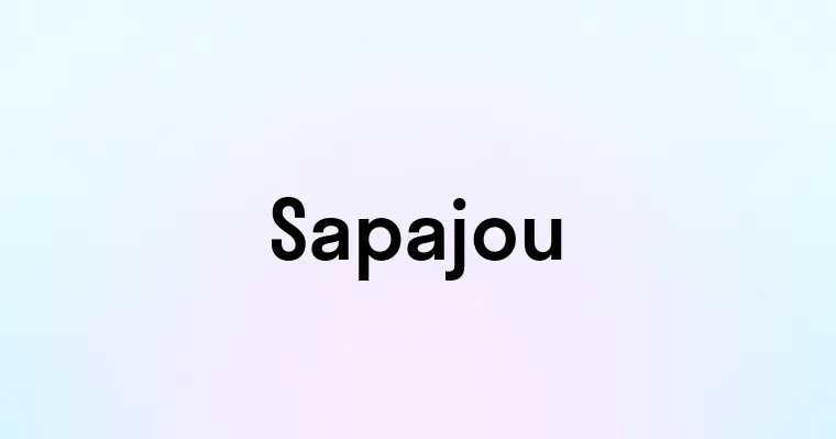 Sapajou — перевод, транскрипция, произношение и примеры