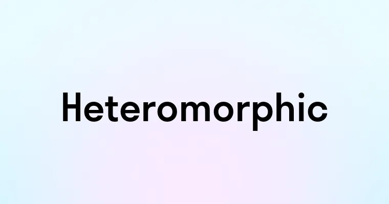Heteromorphic — перевод, транскрипция, произношение и примеры
