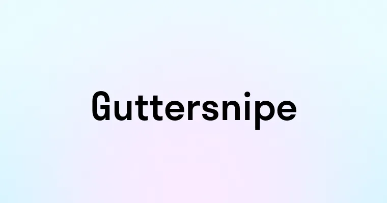 Guttersnipe — перевод, транскрипция, произношение и примеры