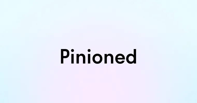 Pinioned — перевод, транскрипция, произношение и примеры