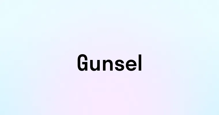 Gunsel — перевод, транскрипция, произношение и примеры